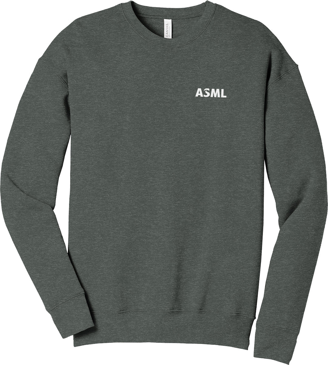 Unisex Bella+Canvas Fleece Drop Shoulder Sweatshirt (White Logo) – ASML Store